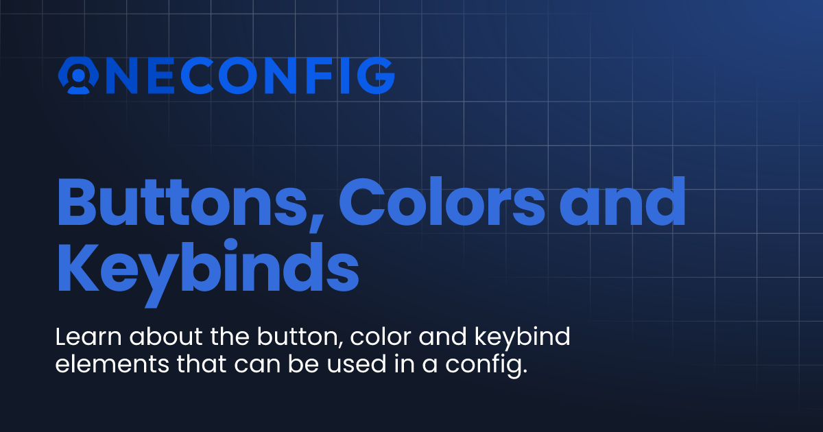 Buttons, Colors and Keybinds | OneConfig V0
