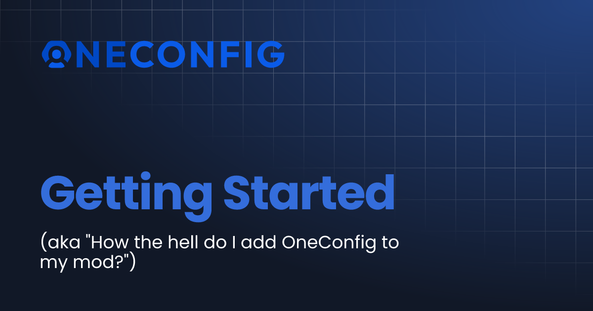 Getting Started | OneConfig V0